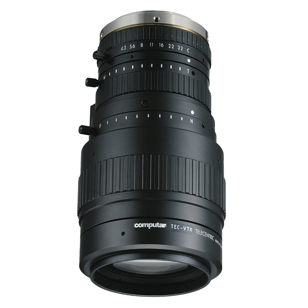 Computar TEC-V7X 1.1″ ƒ/4.3 - ƒ/32 Macro, Zoom, Telecentric Lens | Machine Vision Direct
