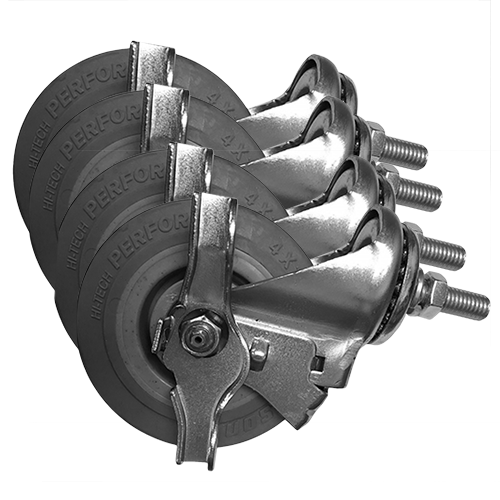 SLCM-CASTER4 Metric Caster With Hardware Set Of 4 | Machine Vision Direct