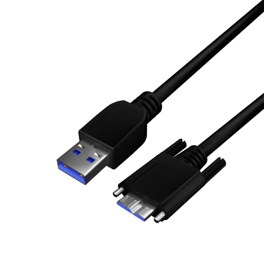 CEI USB3-1-4-2-4M Cable, USB-A to Micro-B Straight with Thumbscrews, 4 ...